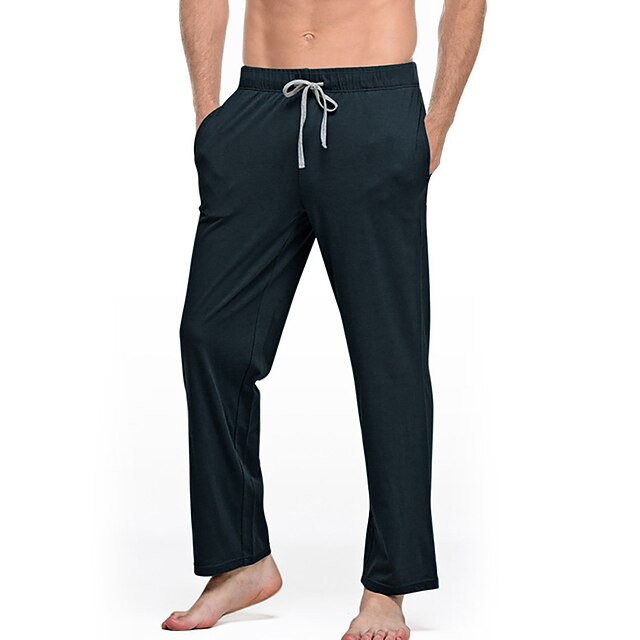 Men's Loungewear Pajama Pants Lounge Pants Plain Casual Comfort Home ...