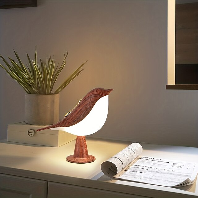 Magpie Night Light with Tri-color Touch Control Dimmable Cute Little ...