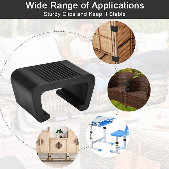 8pcs Extra Strong Connectors Garden Furniture Clips Polyrattan ...