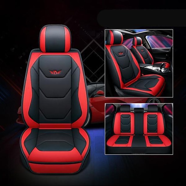 StarFire Universal 5D PU Leather Front Car Seat Cover Mat, Waterproof ...