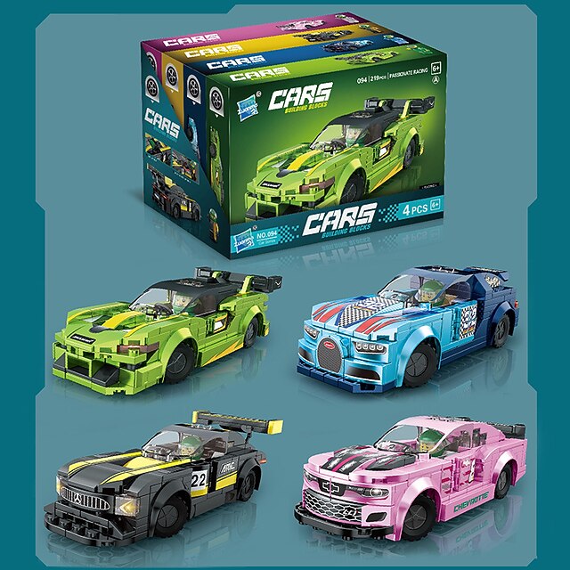 Building Blocks,Children's Assembly Small Particle Diy Racing Car ...