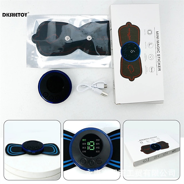 LCD Display EMS Neck Stretcher Electric Massager 8 Mode Cervical ...