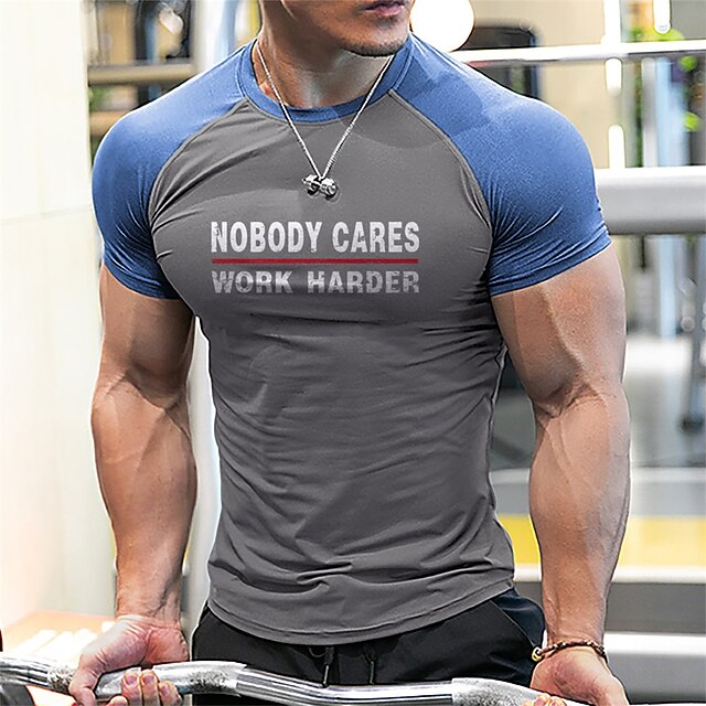 Homme Vetement Musculation T Shirt Compression Chemise de course Manche ...