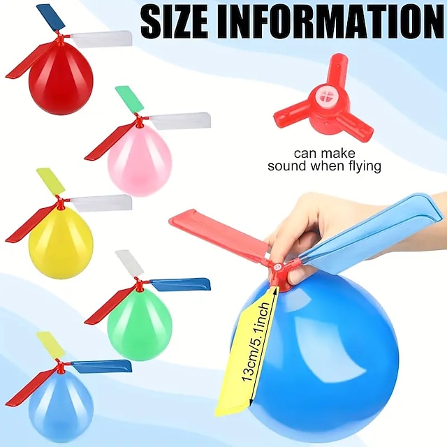 Balloon Helicopters Balloons Flying With Whistle Kids Flying Toys ...