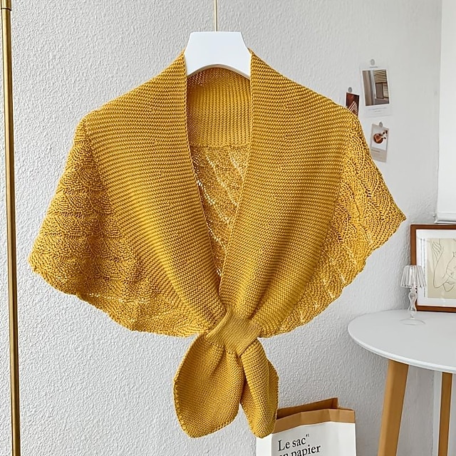 Women's Knitted Vest Shoulder Scarf Stylish and Feel Cozy Daily Wear ...