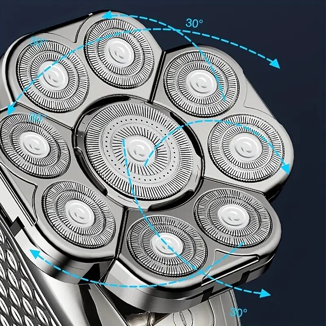 9D Independent Floating Heads Electric Shaver , Head Shaver For Bald ...