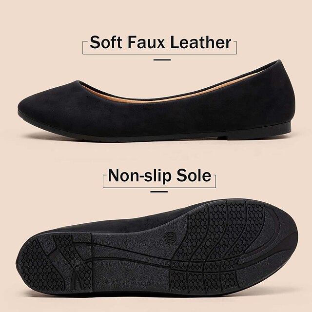 Women's Foldable Black Ballet Flats – Lightweight Comfortable Travel ...