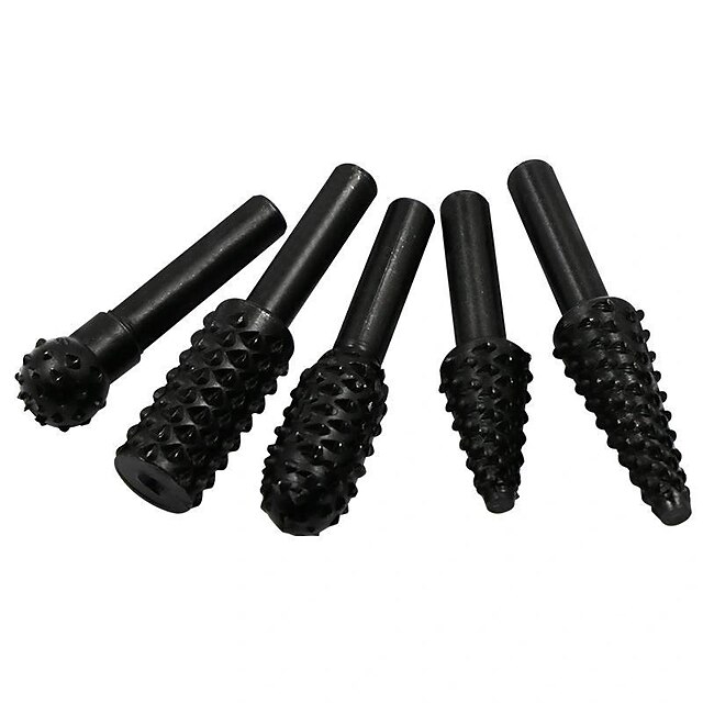 5/10pcs Rotary Burr Rasp Set Carbon Steel Wood Carving File Rasp Drill ...