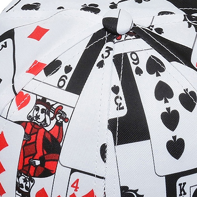 Men's Baseball Cap Sun Hat Poker Hat White Blue Polyester Travel Hip ...