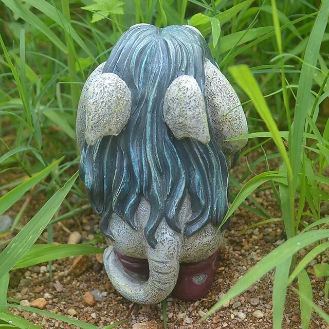 Pondering Sylvester,Ugly Thinking Dwarf Resin Statue Outdoor Courtyard ...