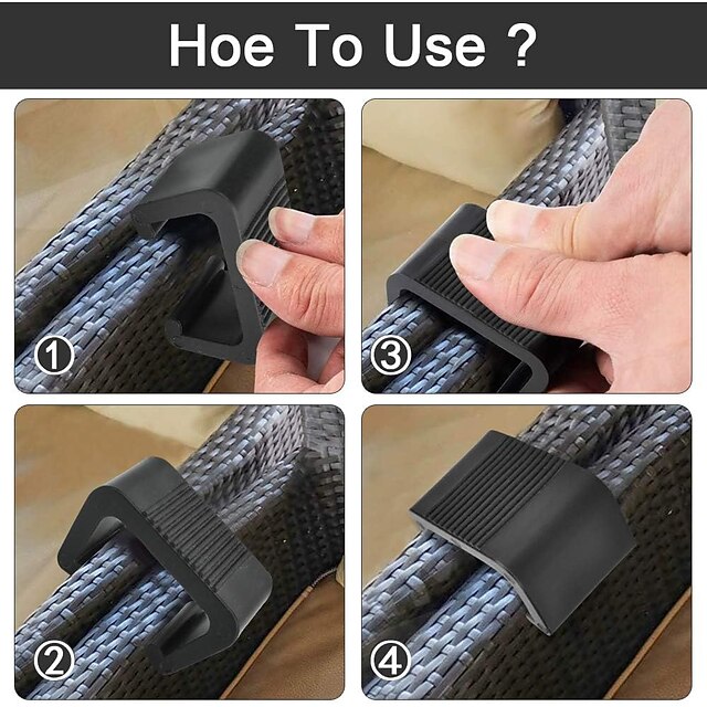 8pcs Extra Strong Connectors Garden Furniture Clips Polyrattan ...