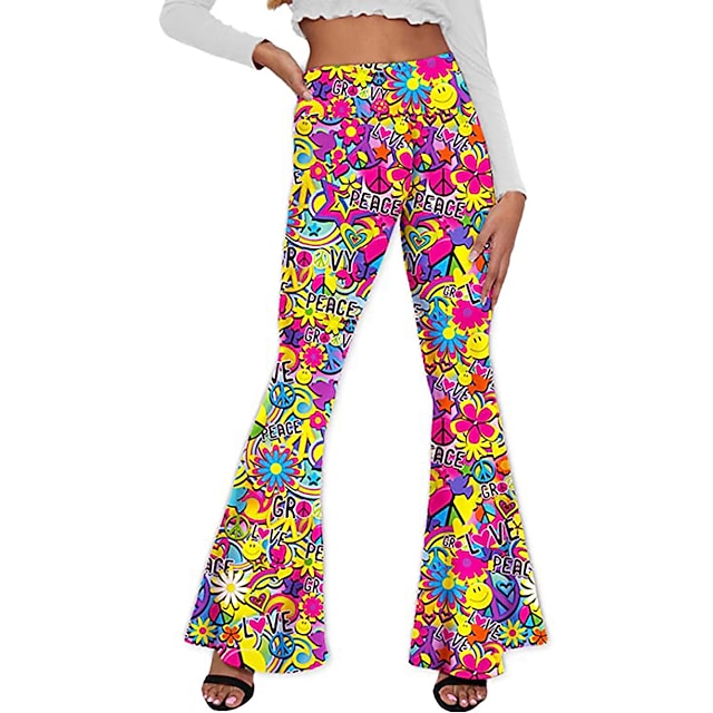Retro Vintage 1960s 1970s Dude Funk Bell Bottom Pants Hippie Disco ...
