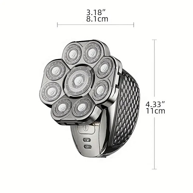 9D Independent Floating Heads Electric Shaver , Head Shaver For Bald ...