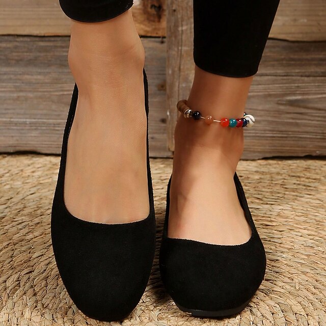 Women's Foldable Black Ballet Flats – Lightweight Comfortable Travel ...