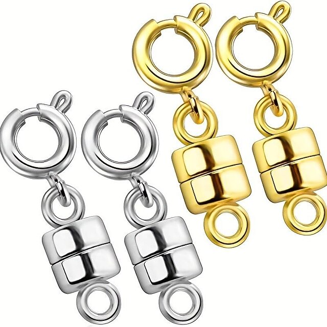Magnetic Necklace Clasps and Closures - Gold and Silver Plated Bracelet ...