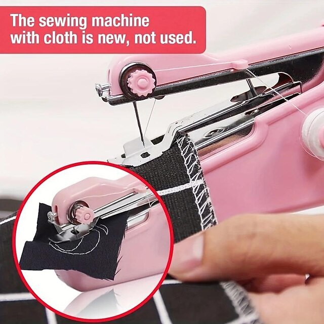 Portable Handheld Sewing Machine, Hand Held Sewing Device Tool Mini Portable Cordless Sewing ...