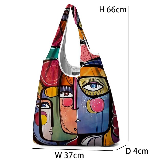 Foldable Colorful Tote Bags with Abstract Art Designs for Fashion and ...