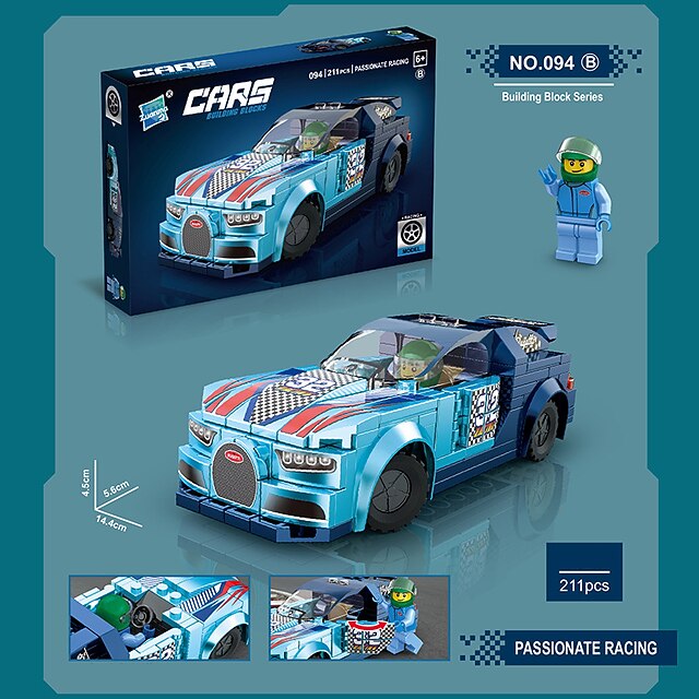 Building Blocks,Children's Assembly Small Particle Diy Racing Car ...