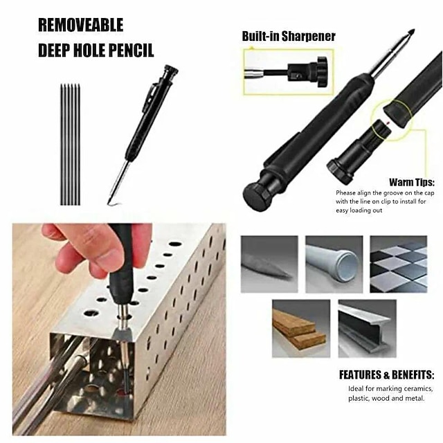 Multi Function Scribing Tool Construction Pencil Tiling Pave Woodworking Outlines Circles
