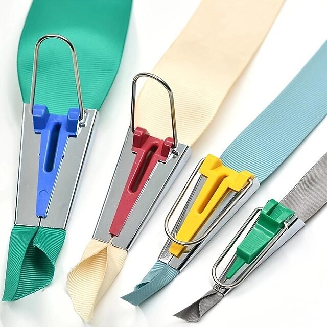 4pcs/Set Splicing Cloth Fabric Bias Tape Maker Binding Tool Quilting ...