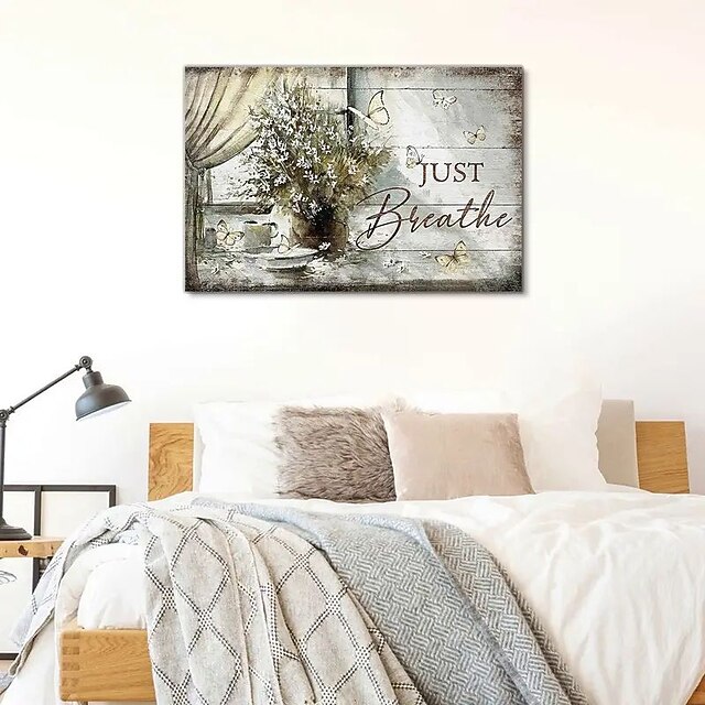 The Just Breathe Framed Canvas PaintingWall Art Prints With Frame For ...