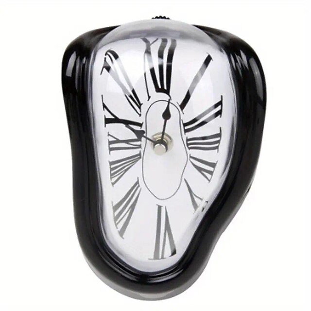 Surreal Melted Twisted Roman Numeral Wall Clocks Surrealism Style Clock ...