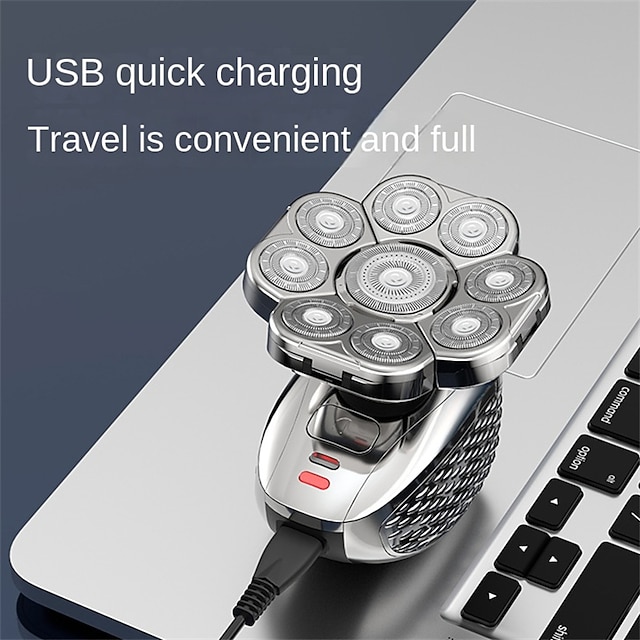 9D Independent Floating Heads Electric Shaver , Head Shaver For Bald ...