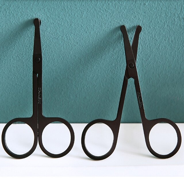 Nose Hair Scissors Stainless Steel Round Head Beauty Trimmer Nose Hair ...