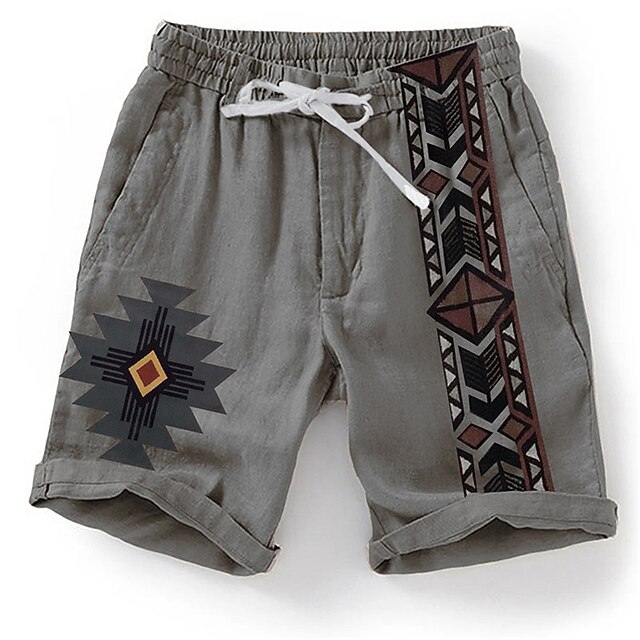 Men's Graphic Shorts Summer Shorts Beach Shorts Mid Waist Designer ...