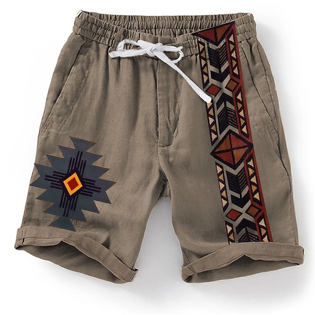Men's Graphic Shorts Summer Shorts Beach Shorts Mid Waist Designer ...