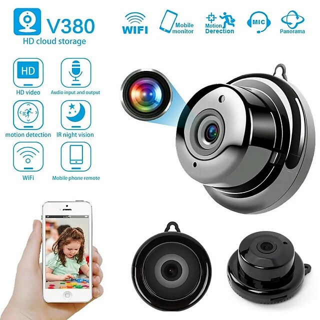 Mini Wireless Camera, HD Indoor Surveillance Monitor, Motion Detection ...