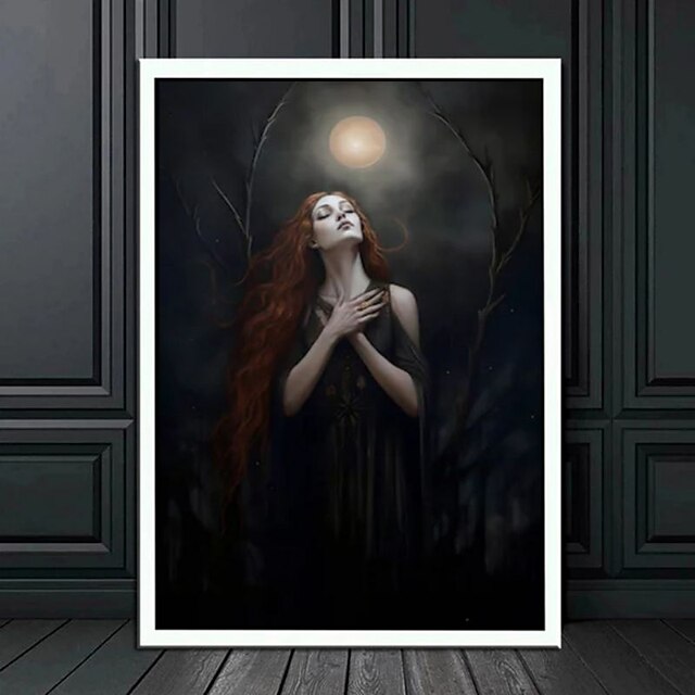 Halloween Wall Art Canvas Victoria Crow Witch Ghost Prints and Posters ...
