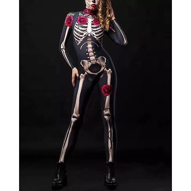 Carnival Costume Full Body Suit Skeleton Skull Carnival Zentai Suits ...