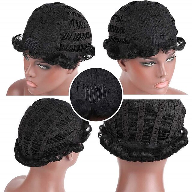 7 Colors Women Black Blonde Golden Brown Pink Blue Wine Red Short ...