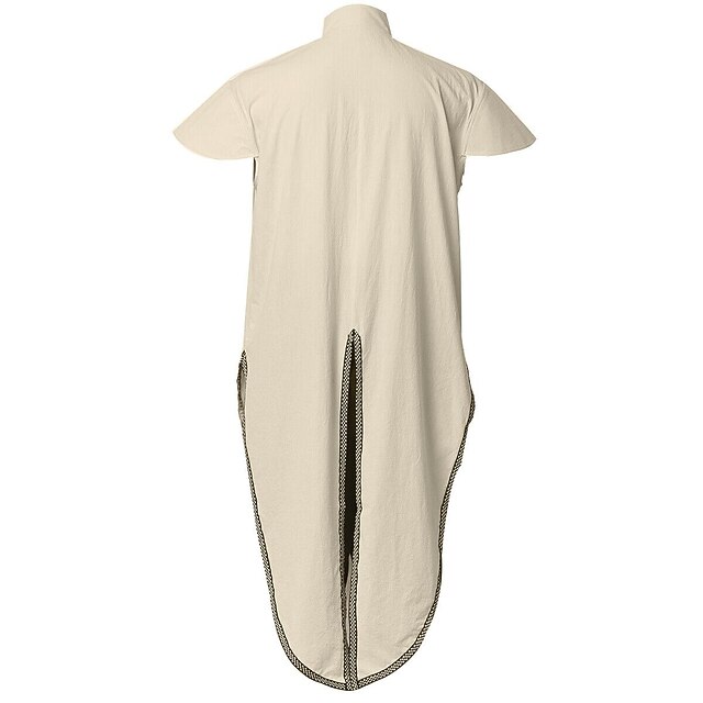 Plus Size Medieval Renaissance Men's Vest & Robe Tops, Knight Warrior ...