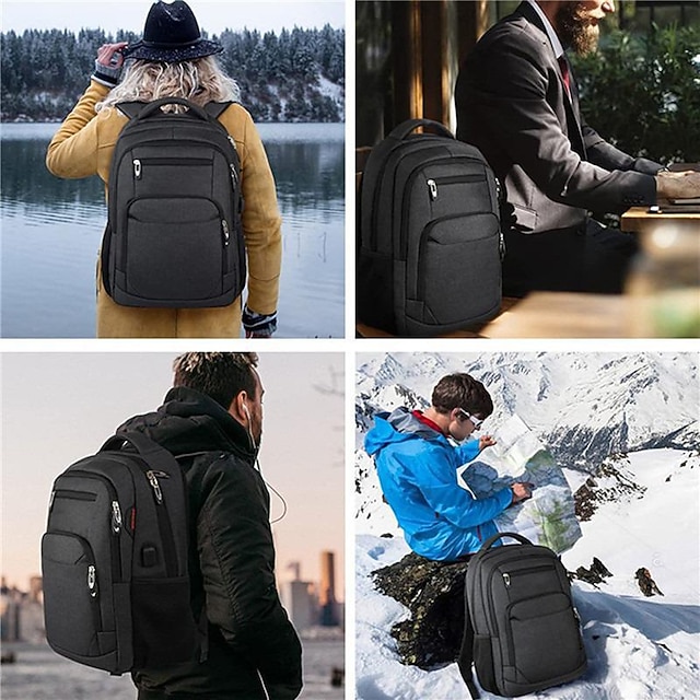 Classic Men's and Women's Anti-theft Waterproof Laptop Backpack with ...