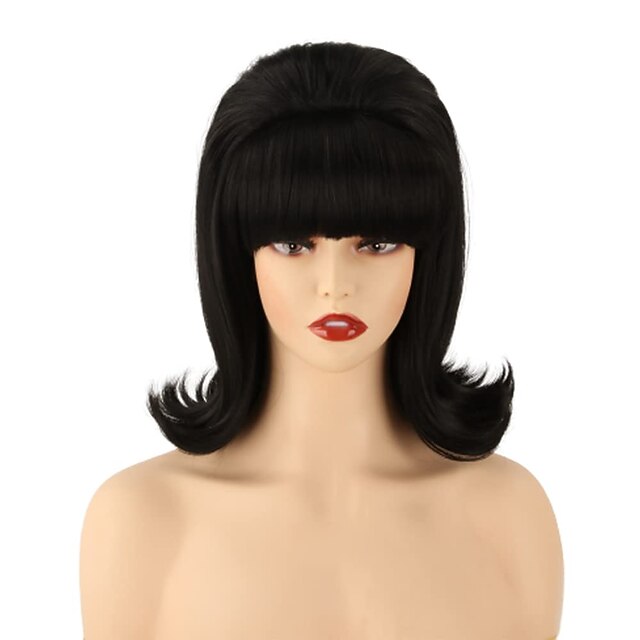 Womens Flip Wig 70s Pinup Pelucas 60s Retro Beehive Style Vintage Look ...
