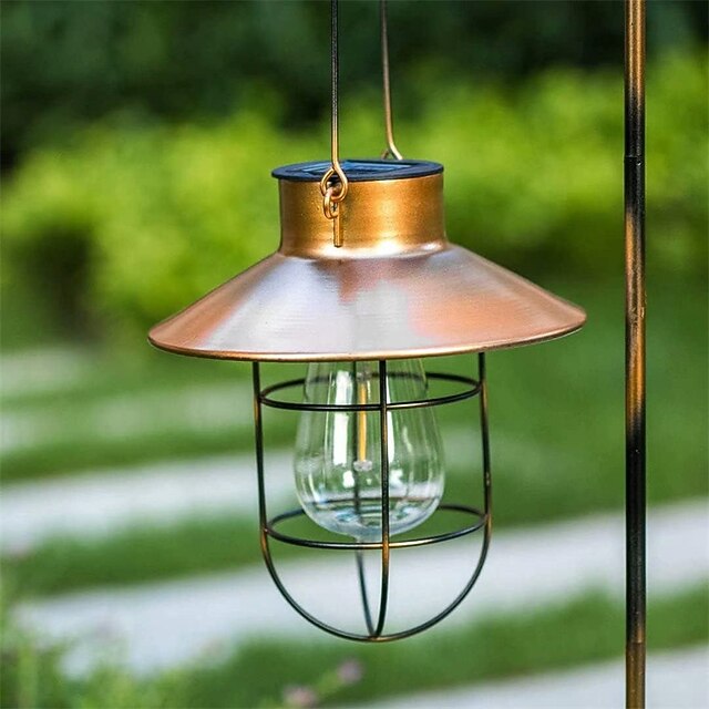 Solar Pendant Light Outdoor Hanging Lamp Portable Solar Lantern Retro ...