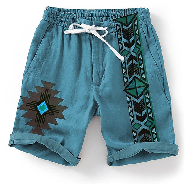 Men's Graphic Shorts Summer Shorts Beach Shorts Mid Waist Designer ...