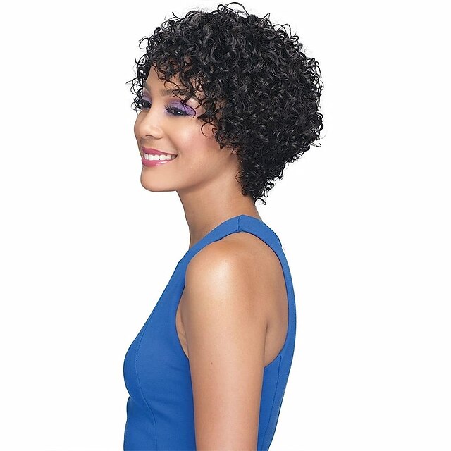 Short Curly Human Hair Wigs for Black Women 8 Inch Short Curly Wig ...