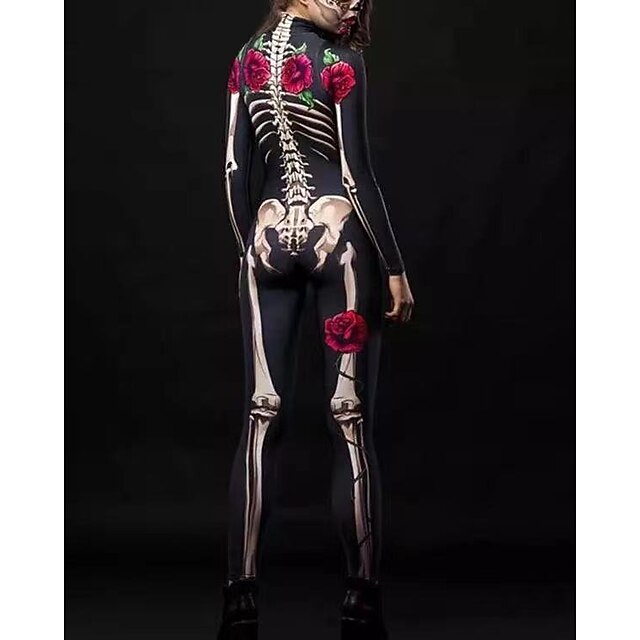 Carnival Costume Full Body Suit Skeleton Skull Carnival Zentai Suits ...