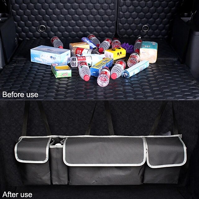 Adjustable Car Trunk Storage Bag High Capacity Multi-use Rear Seat ...