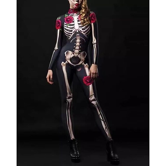 Carnival Costume Full Body Suit Skeleton Skull Carnival Zentai Suits ...