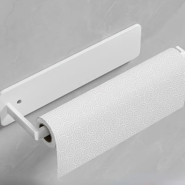 Kitchen Paper Towel Rack Non Perforated Cabinet Roll Paper Storage Rack ...