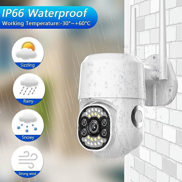 Five Lens HD 1080P/720P Wireless Speed Dome PTZ WiFi IP Camera Two-way ...