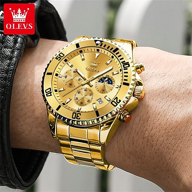 OLEVS 2870 Luxury Mens Watches Quartz Sports Waterproof Top Brand Watch ...