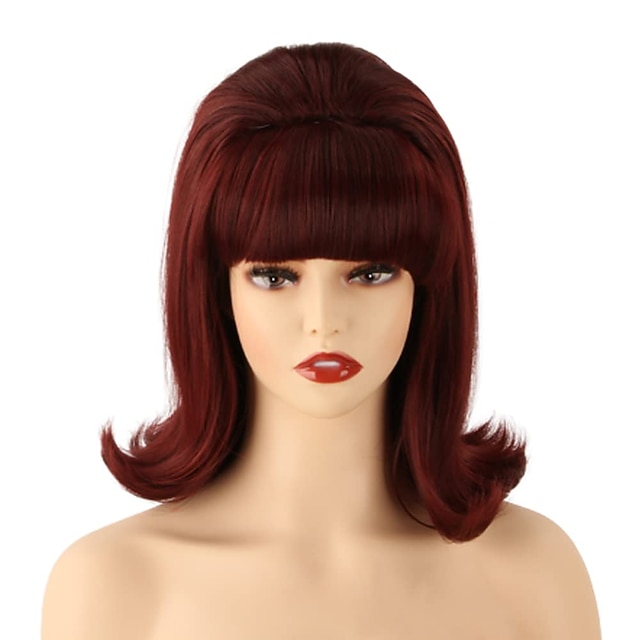 Womens Flip Wig 70s Pinup Pelucas 60s Retro Beehive Style Vintage Look ...