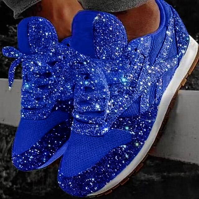 Women's Trainers Athletic Shoes Sneakers Bling Bling Sequins Bling ...