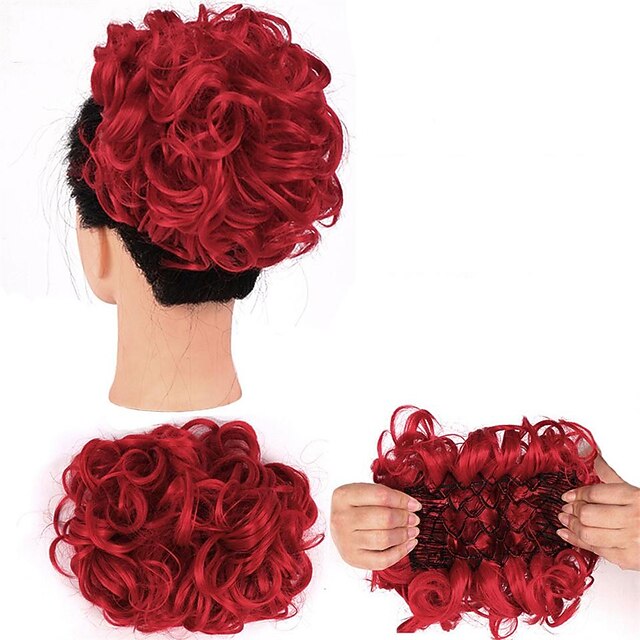 Effortless Messy Bun Look: Natural-Looking Synthetic Hair Extensions ...
