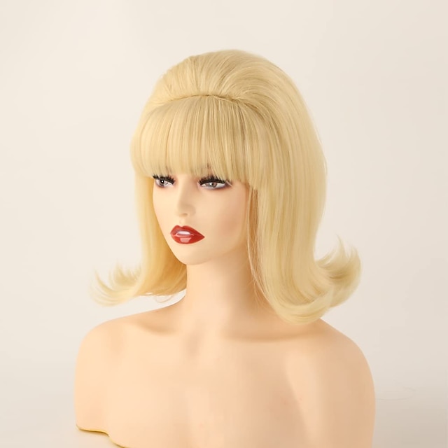 Womens Flip Wig 70s Pinup Pelucas 60s Retro Beehive Style Vintage Look ...